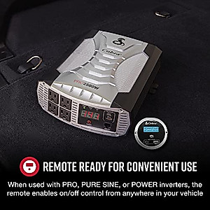 Cobra CPIALCDG1 Remote Controller – Compatible with Cobras Professional Grade Power Inverters, Remote On/Off, 4 Mounting Options, 2 USB Ports, Black