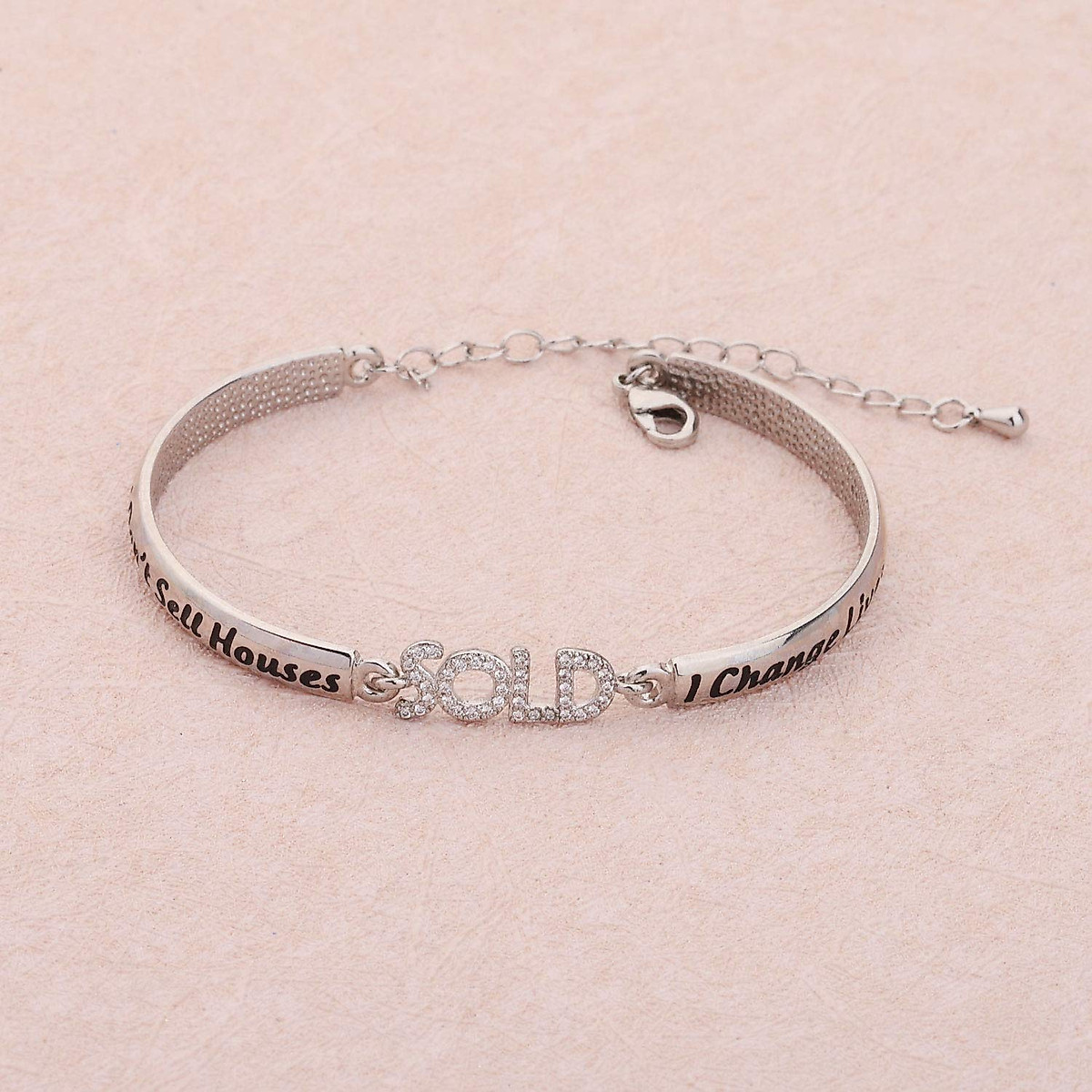 BLEOUK Realtor Gift Real Estate Agent Appreciation Gift I Don't Sell House I Change Lives (Change Lives Silver)