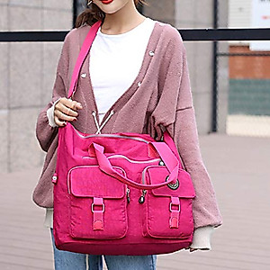 Tote Bag For Women Women Fashion Large Capacity Single Shoulder Travel Bags Messenger Bag Beach Bag (Hot Pink, One Size)