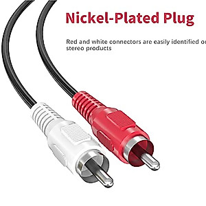 Audio Balun, 2-Pack Stereo RCA to Stereo RCA Audio Extender Over Cat5 / Cat6 UIInosoo 2 RCA to RJ45 Stereo Cable