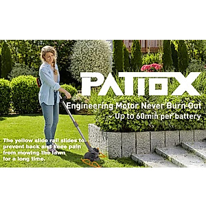 PATIOX Weed Wacker Cordless, Electric Weed Trimmer Rechargeable 3 in 1, One 2.5 Ah Battery Powered Weed Whacker Cordless 20V Grass Trimmer with Blade and Charger (One 2.5Ah Battery)