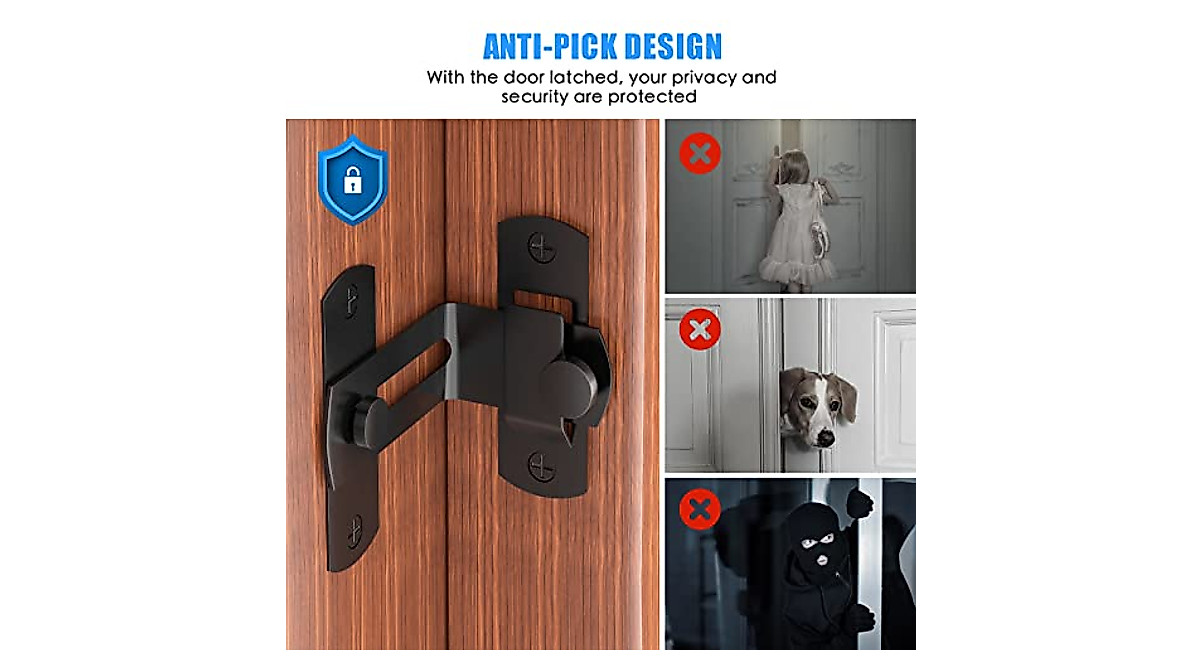 Secure Your Doors with 90° Barn Door Lock - Easy Installation & Privacy