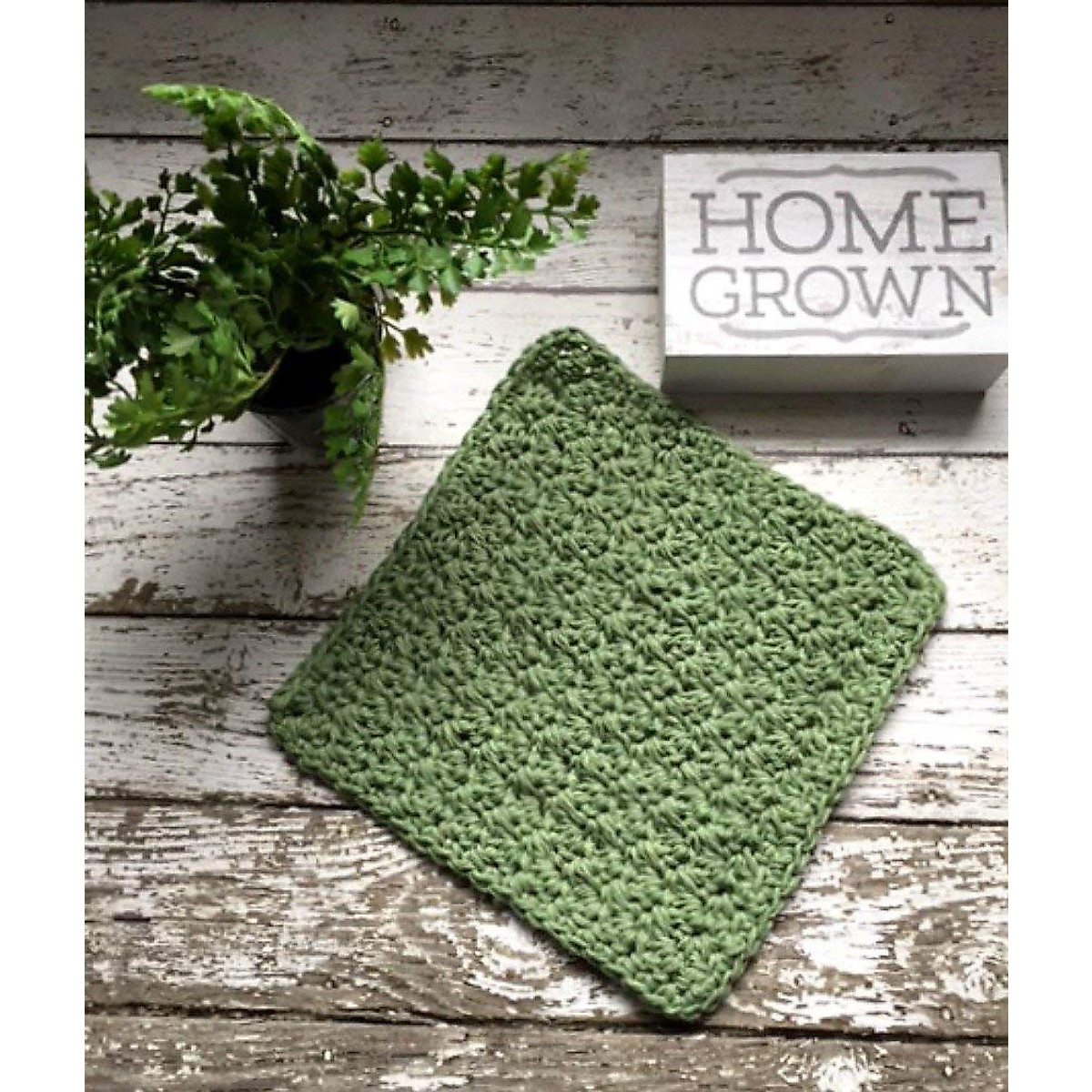 Crochet Kitchen Dish Cloths Fall Harvest Green Beige Orange Yellow Wash Cloth Crochet Cotton Dishcloths Set of 3