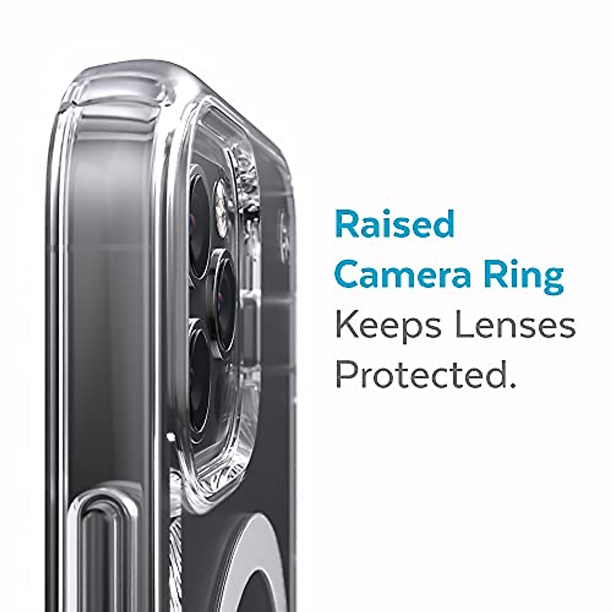 Speck Products Presidio Perfect Clear + MagSafe iPhone 12 / iPhone 12 Pro Case, Clear/Clear