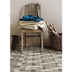 FloorPops Harvard Brick Grey Peel & Stick Floor Tiles