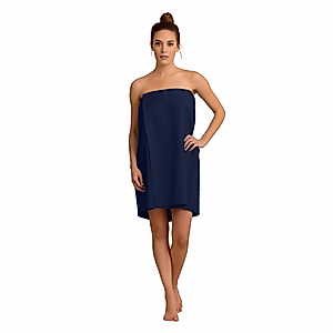 Soft Touch Linen Soft, Lightweight, Comfortable and Adjustable Closure, Quick Dry Waffle Spa/Bath Wraps Without Pocket for Women