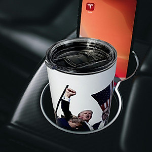 20oz Trump Tumblers - GOD's VOTE - 3D Printing Trump Stainless Steel Cup White 2024 Trump Insulated Tumbler for Gift Trump 304 Stainless Steel Water Bottles Trump Tumbler Cups for Hot and Cold Drinks