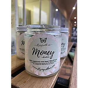 6 OZ Money & Abundance Intention Crystal Candle