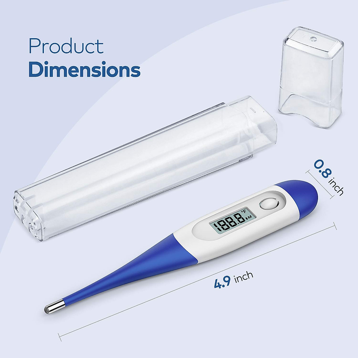 Boncare Thermometer for Adults, Digital Oral Thermometer for Fever, Basal Thermometer with 10 Seconds Fast Reading