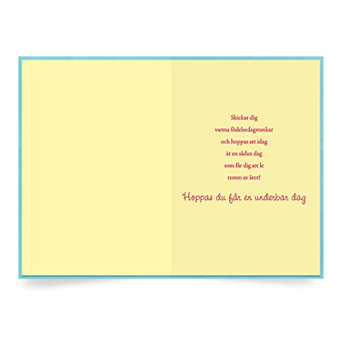 Designer Greetings Swedish Language Happy Birthday Cards, “Grattis på födelsedagen” Swedish Princess Cake Design (6 Cards with Envelopes / 6 Kort med kuvert)