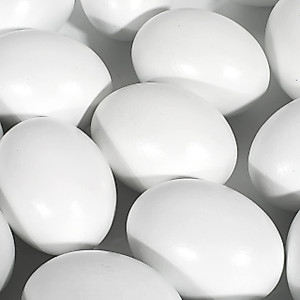 36 Pcs 2.36" Easter Unpainted White Eggs Wooden Decorating for Kids DIY Paint Your Own Egg Decor, Crafts, Easter Hunt, Basket Stuffers, School Activities Supplies