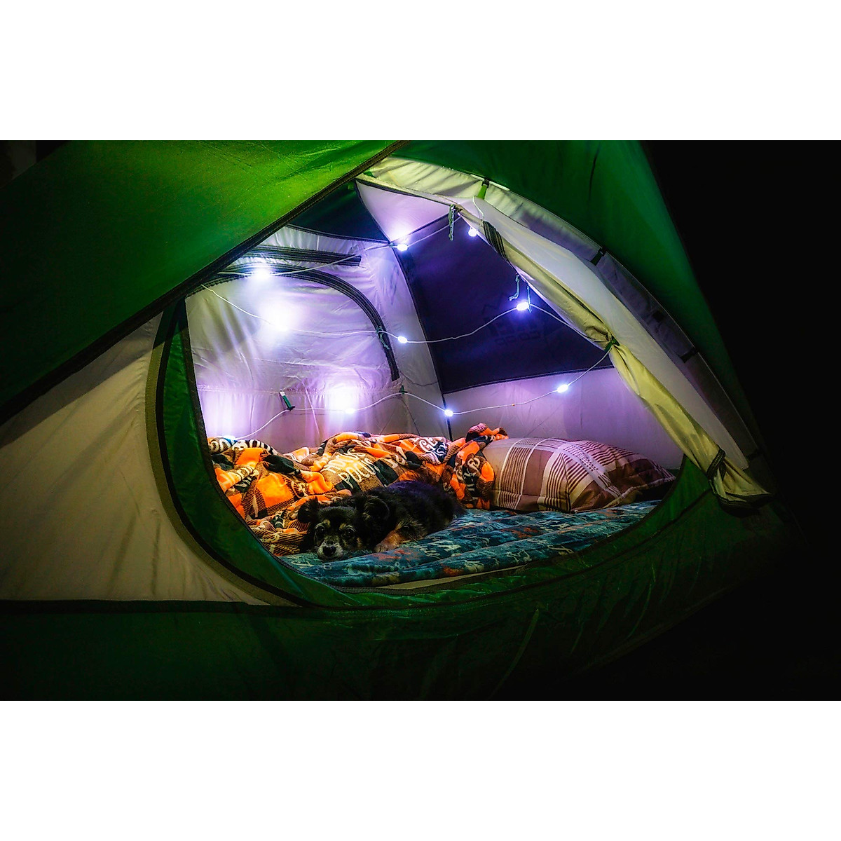 MPOWERD Luci Color Solar String Lights + Phone Charger: Color 18' Rechargeable via Solar or USB-A, 100 Lumens LEDs and 7 Colors, Lasts Up to 15 Hours, Waterproof, Camping, Pool/Patio, and Travel