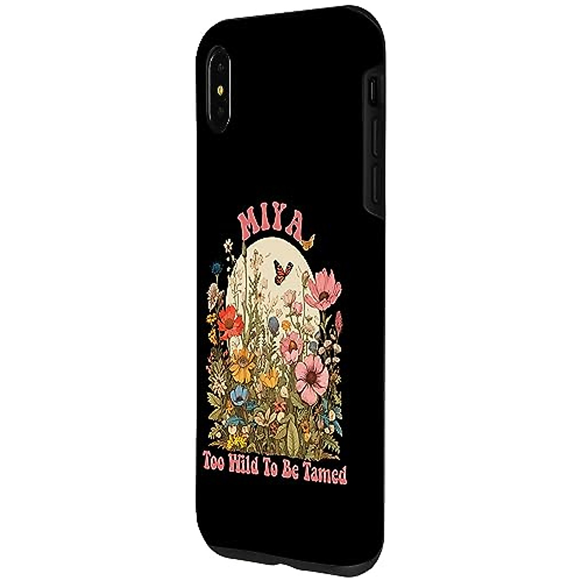 iPhone XS Max MIYA Name Cute Retro Girls Wildflower MIYA Name Case