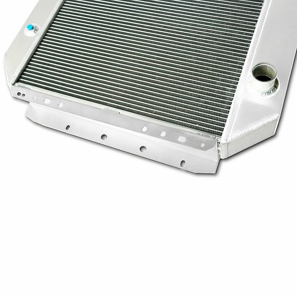RadBuild DPI433 4 Row Aluminum Radiator for 1966-1979 Ford F100 F150 F250 F350 F500 Bronco Trucks V8 CC433 CU433 Radiador 1967 1968 1973 1974 1975 1976 1977 1978 1979 67 68 69 72 74 Downflow Radiators