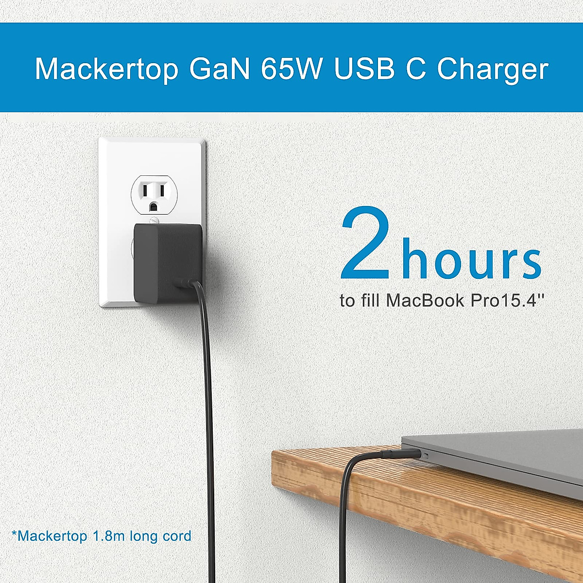 65w Gan USB C Charger PD 3.0 QC3.0 Fit for HP Spectre x360 13 13-ac013dx EliteBook x360 1030 G3 1040 G6 Elite x2 1012 G1 1013 G3 Pro x2 612 G2 934739-850 Zbook 14u 15u G5 G6