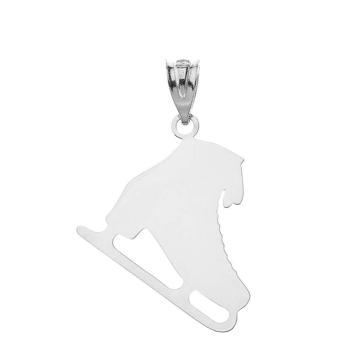 Personalized Name Sterling Silver Ice Skate Winter Sports Charm Figure Skating Pendant