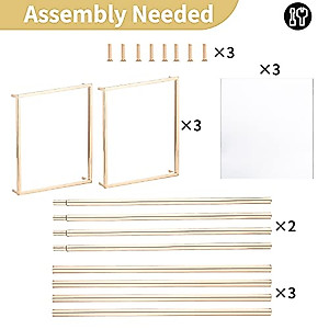 NUPTIO Wedding Centerpieces for Tables with Acrylic Panel - 3 Pcs 15.7/23.6/31.5 inch Tall Gold Vases for Centerpieces - Flower Stand for Centerpiece Table Metal Vase Column Stand Party Decorations