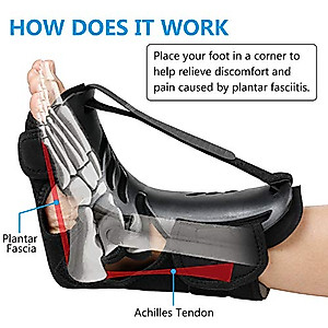 OneBrace Plantar Fasciitis Night Splint - Adjustable Dorsal Night Splint for Plantar Fasciitis - Pain Relief Heel Pain, Achilles Tendinitis and Foot Drop (Large/X-Large)