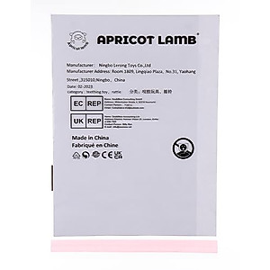 Apricot Lamb Baby Frog Soft Rattle Toy, Plush Stuffed Animal for Newborn Soft Over 0 Months (Frog, 6 Inches)