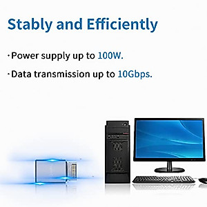 Duttek USB C Front Panel Adapter, 10Gbps Type E to USB C Adapter Converter, High Speed 3.1 USB Type-E Male to USB3.1 Type-C Female Motherboard Internal Adapter for Computer 1Pack