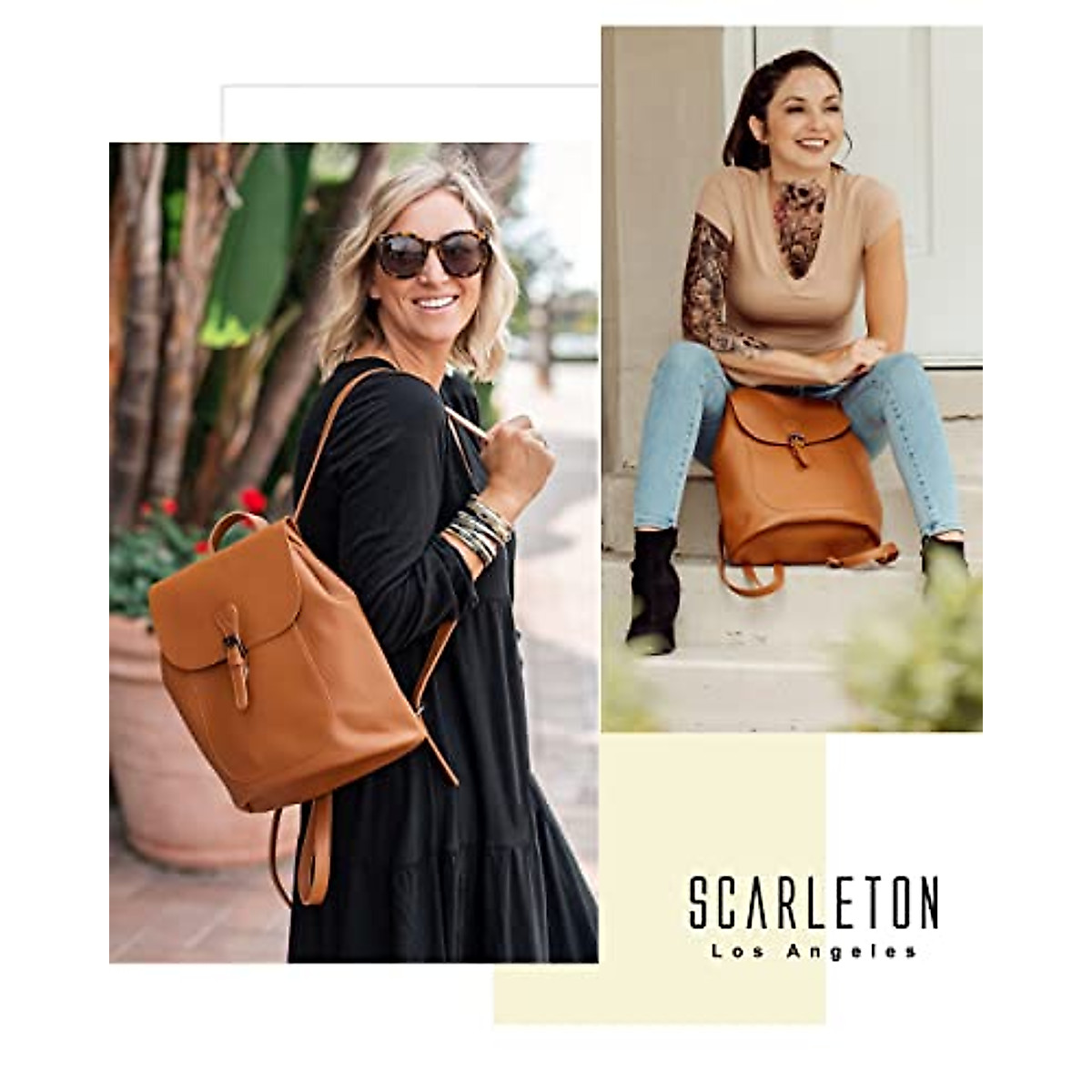 SCARLETON Backpack Purse for Women, Purses for Women, Women Backpack Purse, Top Handle Mini Backpack, Travel Backpack, H1608207902 - Off White