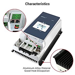 EPEVER 100A MPPT Solar Charge Controller 12V/24V/36V/48V DC Automatically Identifying System Voltage Max.PV 150V Solar Panel Regulator (Tracer 10415 an)