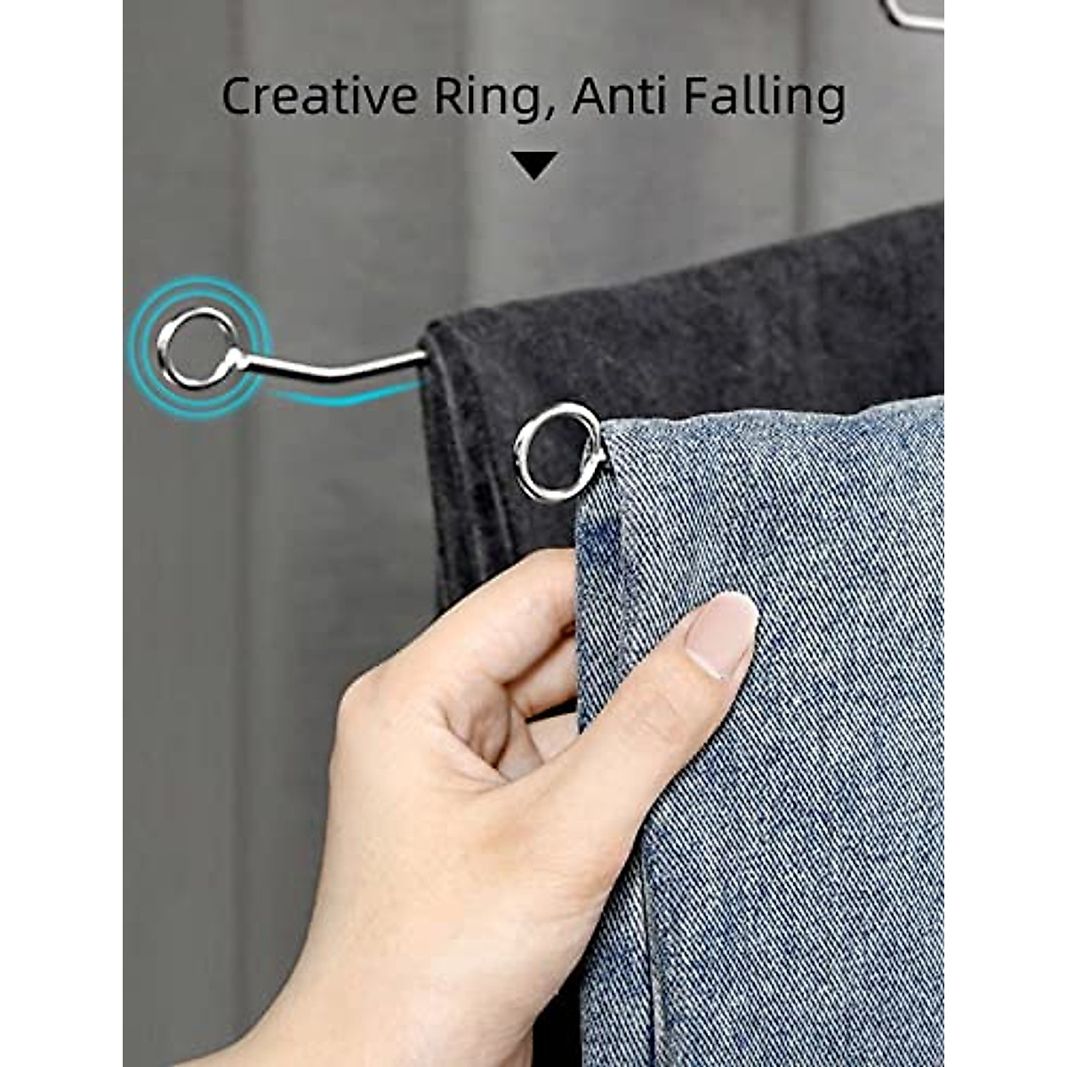 【4-Pack】 WAIKAS Pants Hangers,38cm, 304 Stainless Steel