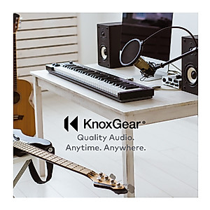 Knox Gear Keyboard Dust Cover - 88 Key Piano Keyboard Cover - Stretchy Spandex Digital Piano Cover - Fits Keyboards Up to 88 Keys - Portable Electric Instrument Case - Synth Bag - Music Accessories