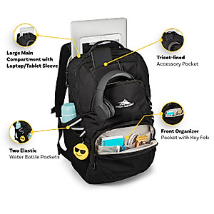 High Sierra Swoop SG Kids Adult School Backpack Book Bag Travel Laptop Bag with Drop Protection Pocket, and Tablet Sleeve, Bubblegum Pink Marble