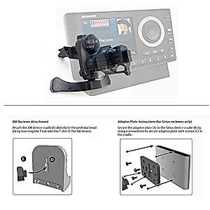 ChargerCity Simple-Lock Air Vent Holder Mount for Sirius XM Onyx EZ EZR Plus Lynx StarMate Stratus 5 6 7 Roady Delphi Skiff Nexus & Helix Satellite Radio (Vehicle Dock is not Included)