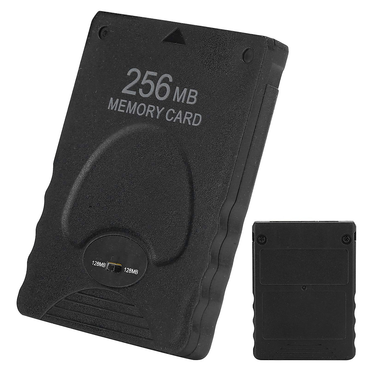 Playstation 2 Memory Card, Compatible with All Ps2 Models Light Game Memory Card Portable Game Memory Card 256MB Accessory for PS2 Playstation 2 Game Data Console (Black)