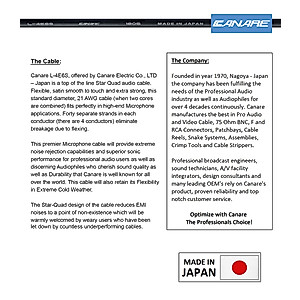 WORLDS BEST CABLES 4 Units - 6 Foot - Canare L-4E6S, Star Quad Balanced TRS Patch Cable with Eminence Gold E502 TRS Stereo Plugs - Custom Made