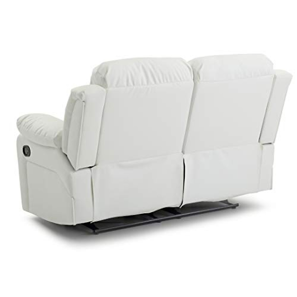 Glory Furniture Reclining Love seat, White Faux Leather