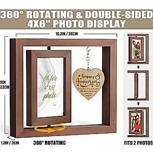 Anniversary Gifts for Him Her Wedding Anniversary Gifts for Wife Husband Couple Gifts, Happy Anniversary Picture Frame for 4x6 Photos, 1-99 Years 50th Anniversary Decorations for Girlfriend Boyfriend