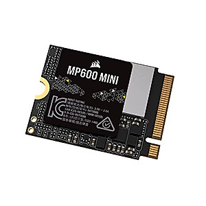 Corsair MP600 Mini 1TB M.2 NVMe PCIe x4 Gen4 2 SSD – M.2 2230 – Up to 4,800MB/sec Sequential Read – High-Density 3D TLC NAND – Great for Steam Deck and Microsoft Surface – Black
