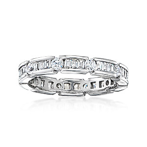 Ross-Simons 0.90 ct. t.w. CZ Eternity Band in Sterling Silver. Size 5