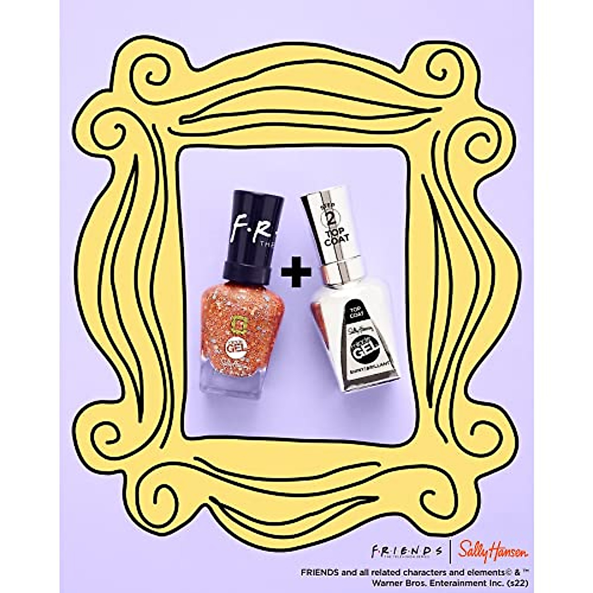 Sally Hansen Miracle Gel Friends Duo 2 pack: THE ONE WITH (LAVENDOOR & TOP COAT SHINY)