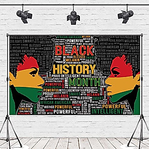 Black History Month Backdrop Photography African American Backdrop Black Girl Black History Month Decorations and Supplies for Party