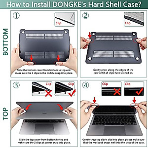 DONGKE Compatible with MacBook Air 13 inch Case 2021 2020 2019 2018 Release A2337 M1 A2179 A1932 with Retina Display & Touch ID, Plastic Hard Shell & Keyboard Cover - Floral Illustration