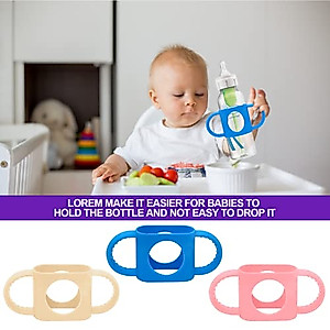 3 Pack Bottle Handles for Dr Brown Baby Bottles, Soft Silicone Narrow Baby Bottles Handles for Easy Grip Handles to Hold Their Own Bottle