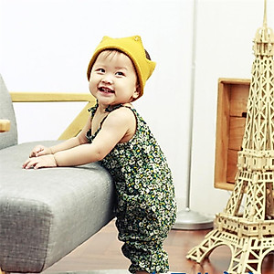 June Bloomy Baby First Birthday Party Knitted Hat 1st Crown Headband Beanie Warm Cap (Yellow)