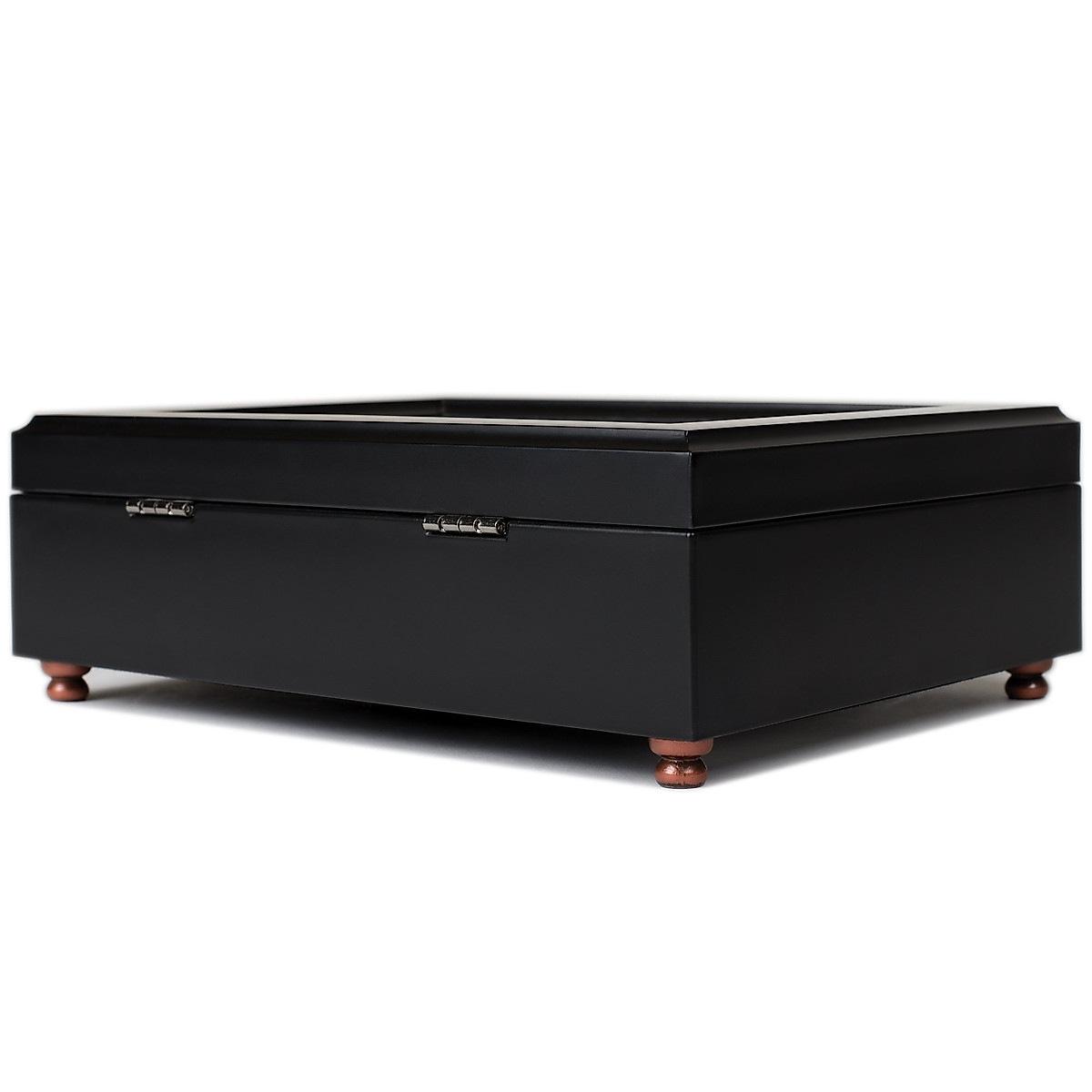 Cottage Garden Congratulations Graduate Matte Black Jewelry Music Box Plays Pomp and Circumstance