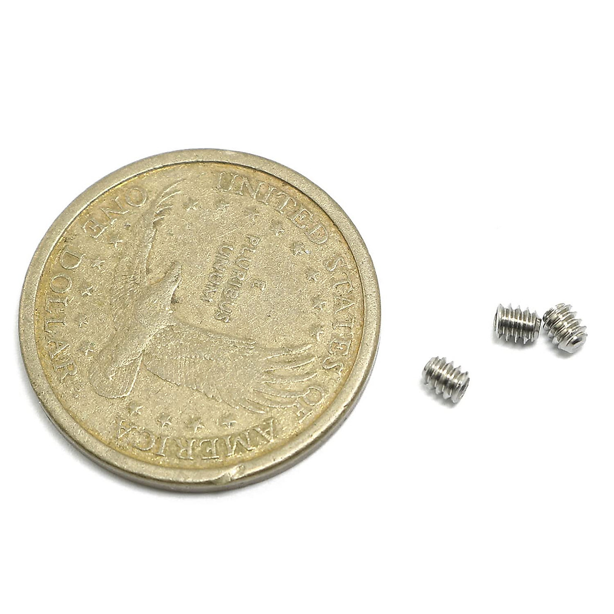 Pro Bamboo Kitchen 25pcs 304 Stainless Steel Full Thread Cup Point Grub Screws #4-40x1/8" Hexagon Hex Socket Set Screws