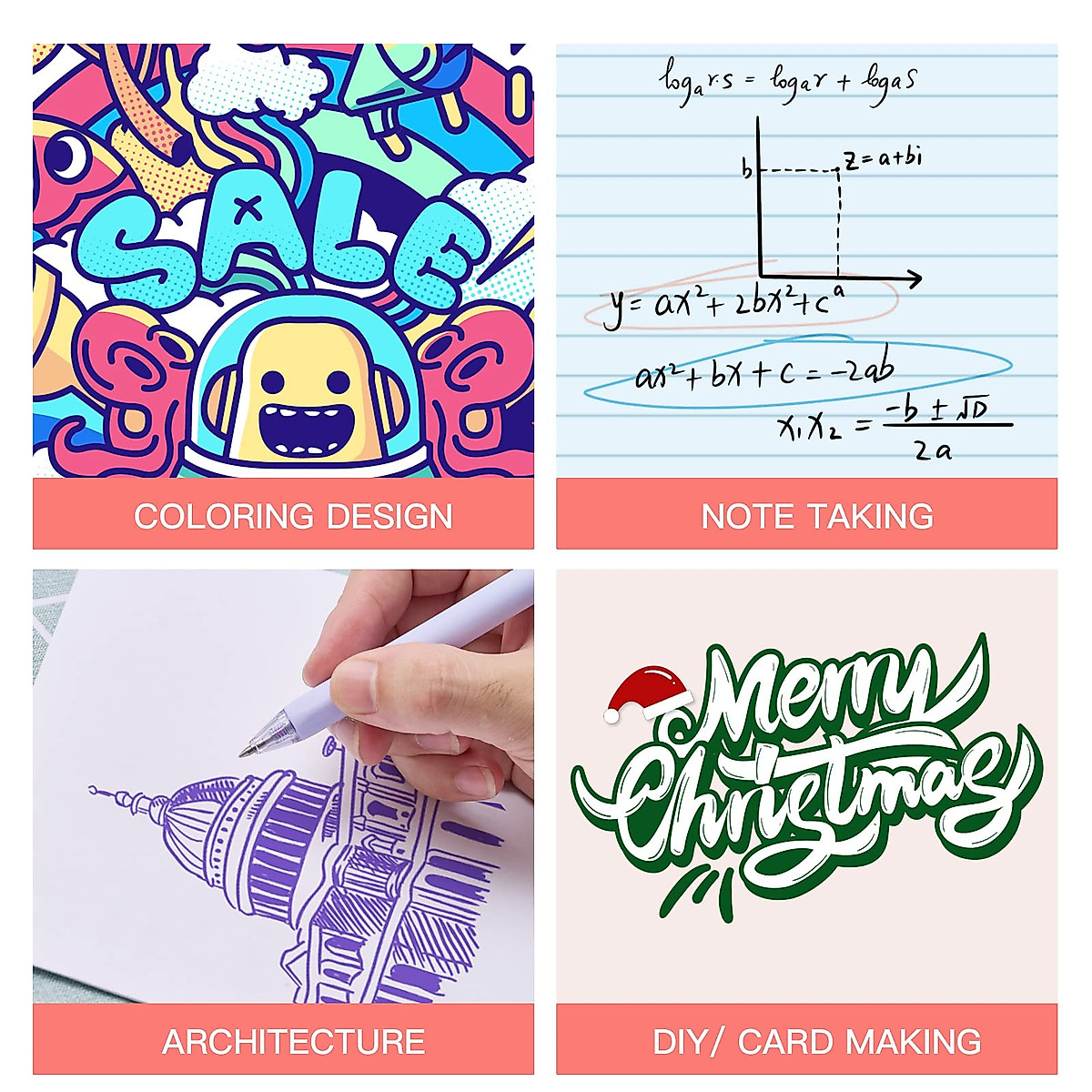 Ddaowanx Colored Gel Pens,9 Colors Retractable Gel Ink Pens, Pastel Retractable Pretty Journaling Pens, Medium Point 0.7 mm Gift Pens,Cute Highlighters School Supplies Aesthetic Pens