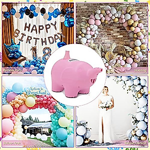 Balloon Pump Electric, Balloon Pump Kit 600W 110V Inflator Air Blower Cute Cartoon Elephant Portable Balloon Air Pump with Tying Tool Dot Glue for Party Wedding Christmas Ceremony Decoration (Pink)