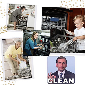 Clean and Dirty Magnet，Dishwasher Magnet Clean Dirty Sign Indicator，Reversible Dish Washer Sign, Double Sided Strong Kitchen Flip Indicator，Apartment Must Haves Kitchen Necessities