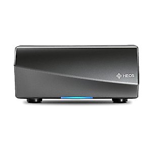 Denon HEOS Link Wireless Pre-Amplifier for Multi-Room Audio - Series 2 (New Version), Amazon Alexa Compatibility, Powered Subwoofer Connection, Black with Silver, 2.91 x 6.14 x 5.83