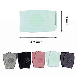 Hidetex Baby Leg Sleeve for Crawling – Infant Kneepads,Elastic Leg Warmers, Anti-Slip Leg Protector for Unisex Baby(5 Pairs) (Model 1)