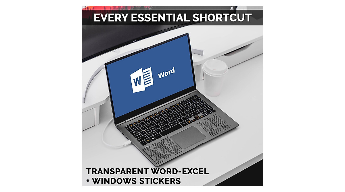 Synerlogic Windows Word Excel For Windows Quick Reference Guide Keyboard Shortcut Stickers