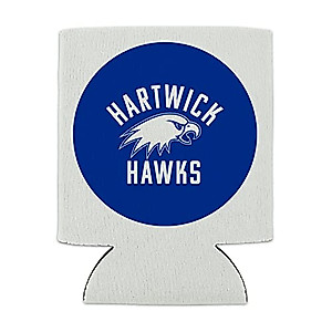 Hartwick College Hawks Logo Can Cooler - Drink Sleeve Hugger Collapsible Insulator - Beverage Insulated Holder